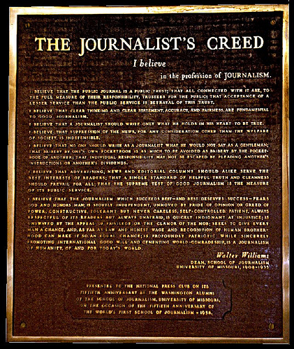 The Journalist’s Creed